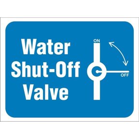 Water Shut Off Sign