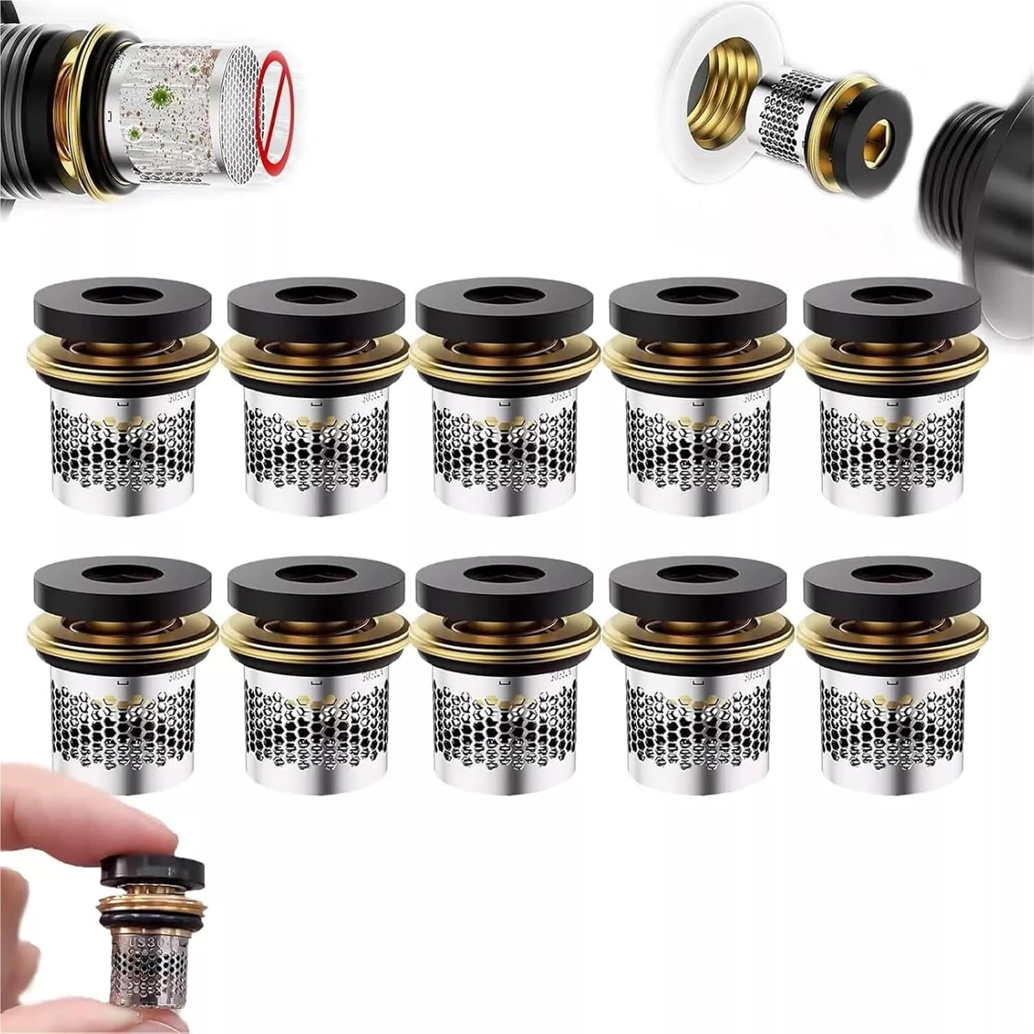 Water Shut Off Valve with Filter, Water Hose Shut Off Valve, Strong ...