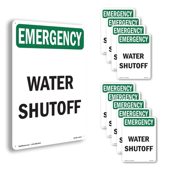 Water Shut Off Sign
