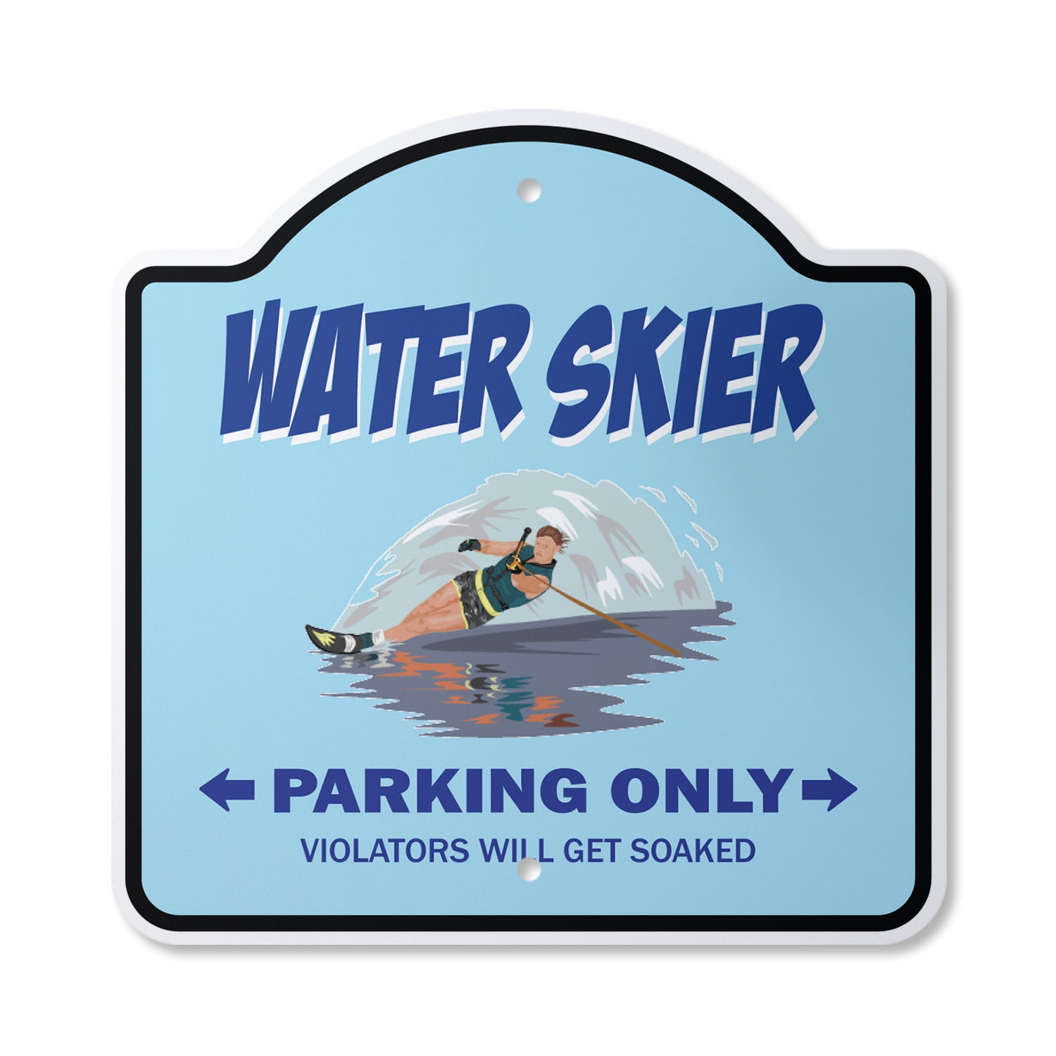 Water Skier 14" X 14" Sign | Indoor/Outdoor Plastic | SignMission ...