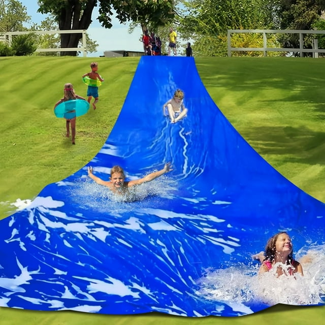 Water Slide, 30 x 6 ft Heavy Duty Extra Long Lawn Water Slide w ...