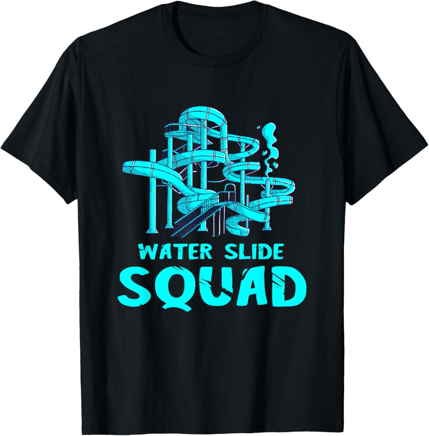 Water Slide Squad Team Waterslides Waterpark Aqua Park T-Shirt men and ...