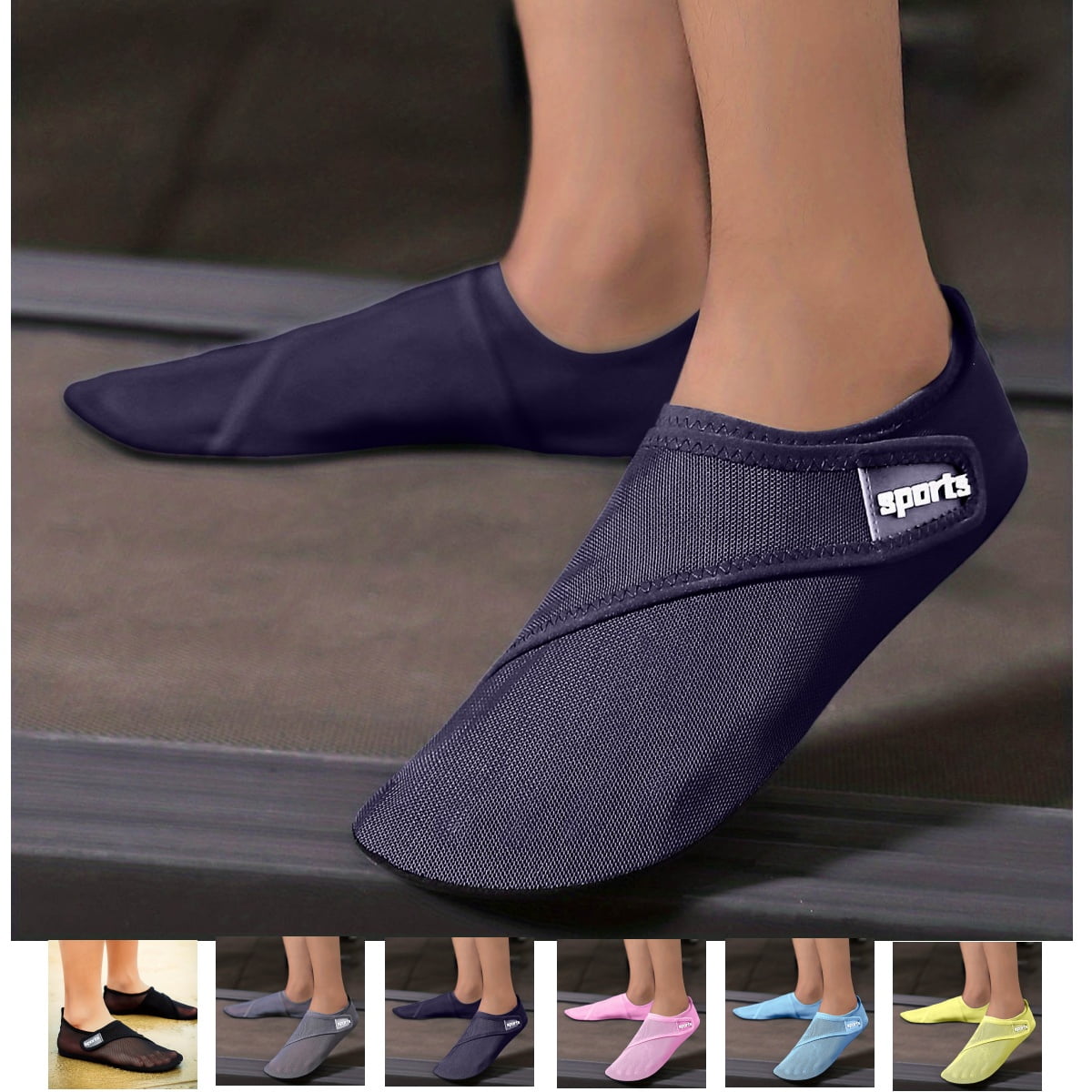 Water Socks for Women - Barefoot Socks Comfort - Protects Against Sandr, UV, Rocks/Pebbles ...