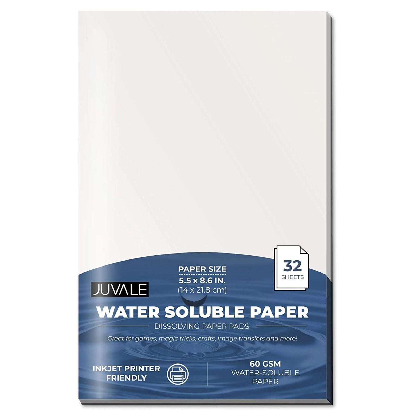 Water Soluble Dissolving Notepad, White Blank Spy Paper, 5.5 x 8.6 ...