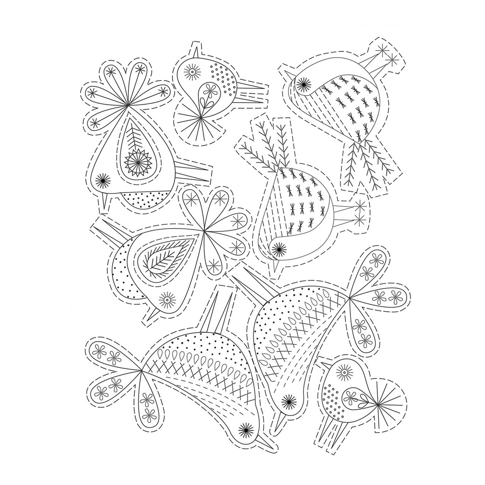 Water Soluble Embroidery Patterns 1 Sheets Flowers Stick and Stitch ...