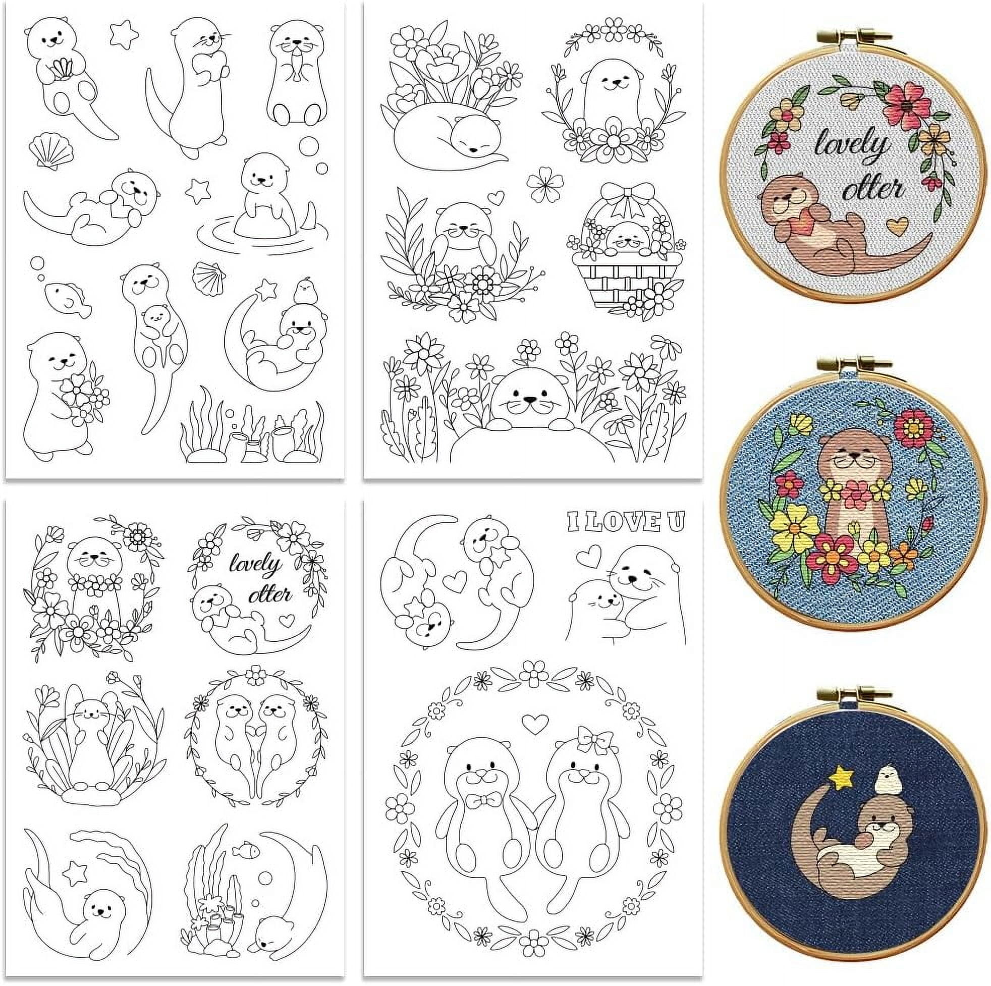 Water Soluble Embroidery Patterns for Beginners 4 Sheets with 29 ...