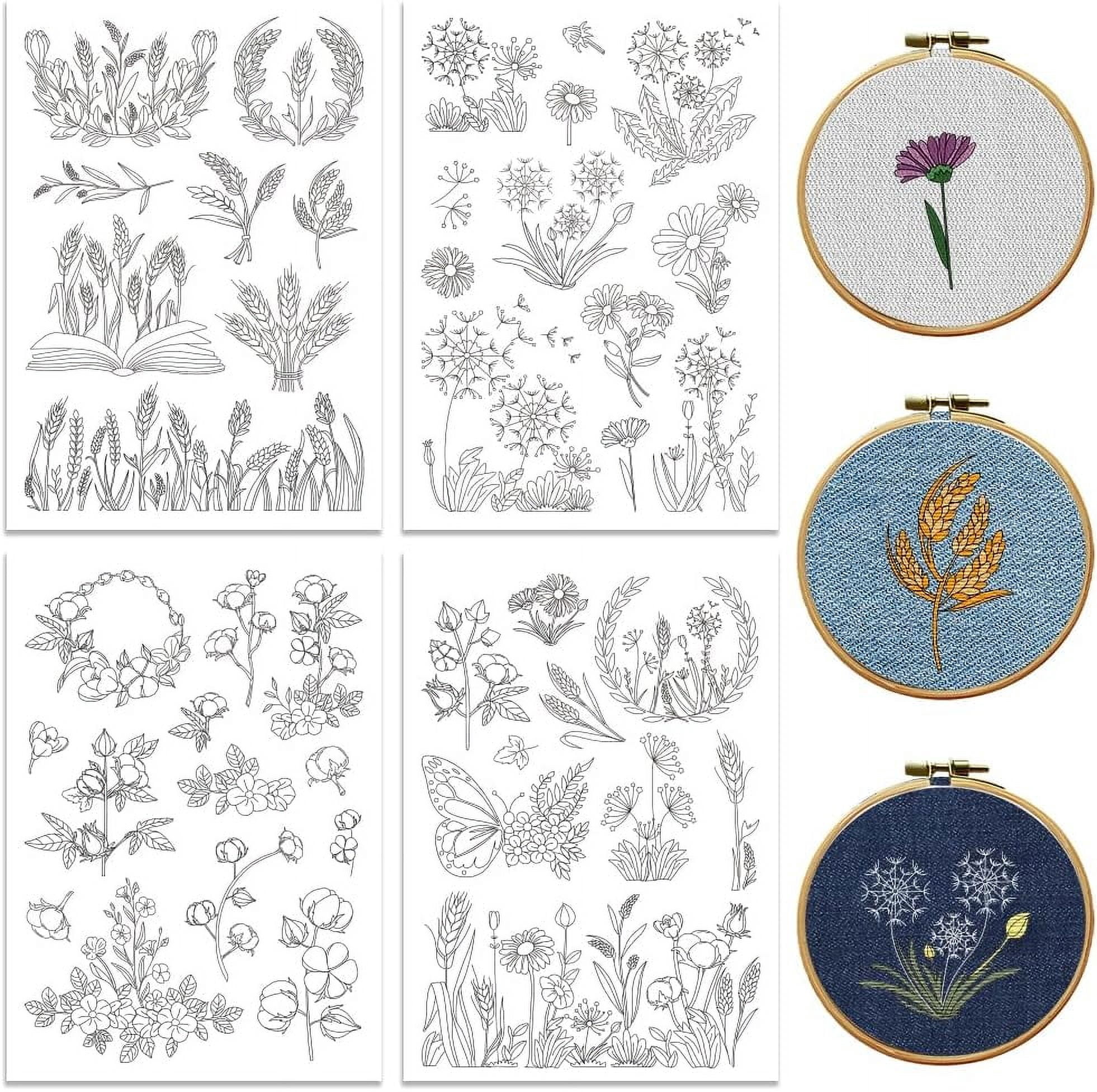 Water Soluble Embroidery Patterns for Beginners Patches with 33 ...