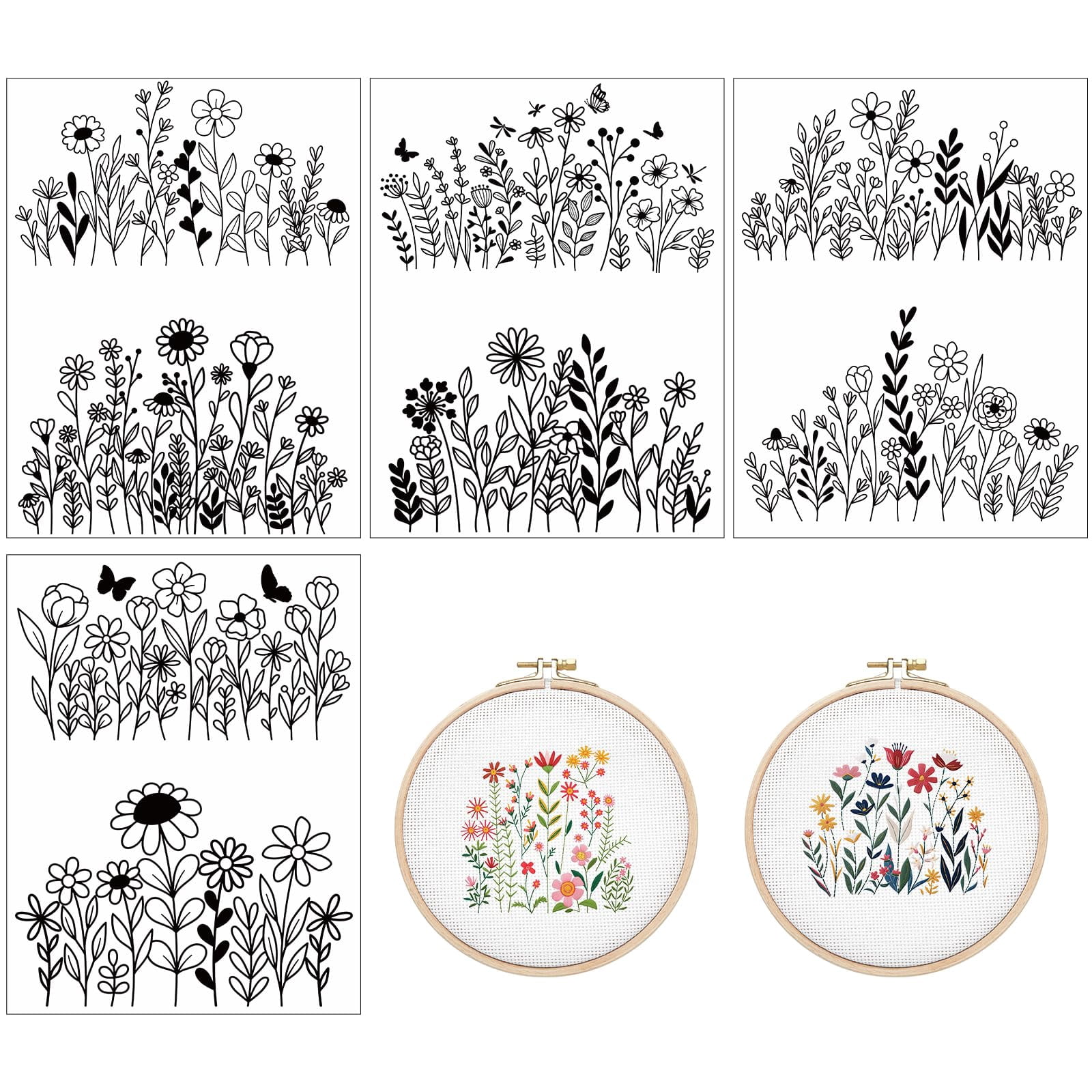 Water Soluble Embroidery Patterns Stabilizers - Rngmsi 4 Sheets Stick ...