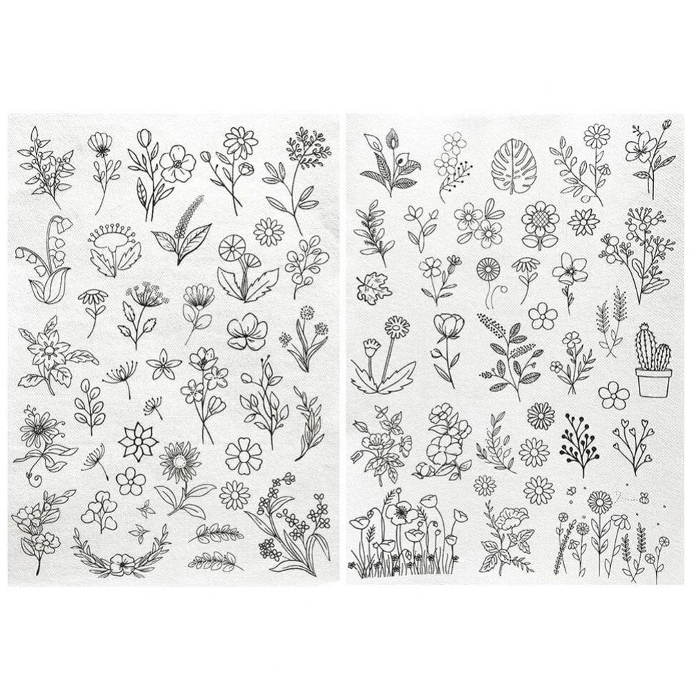 Water Soluble Embroidery Patterns Stick and Stitch Embroidery Paper ...