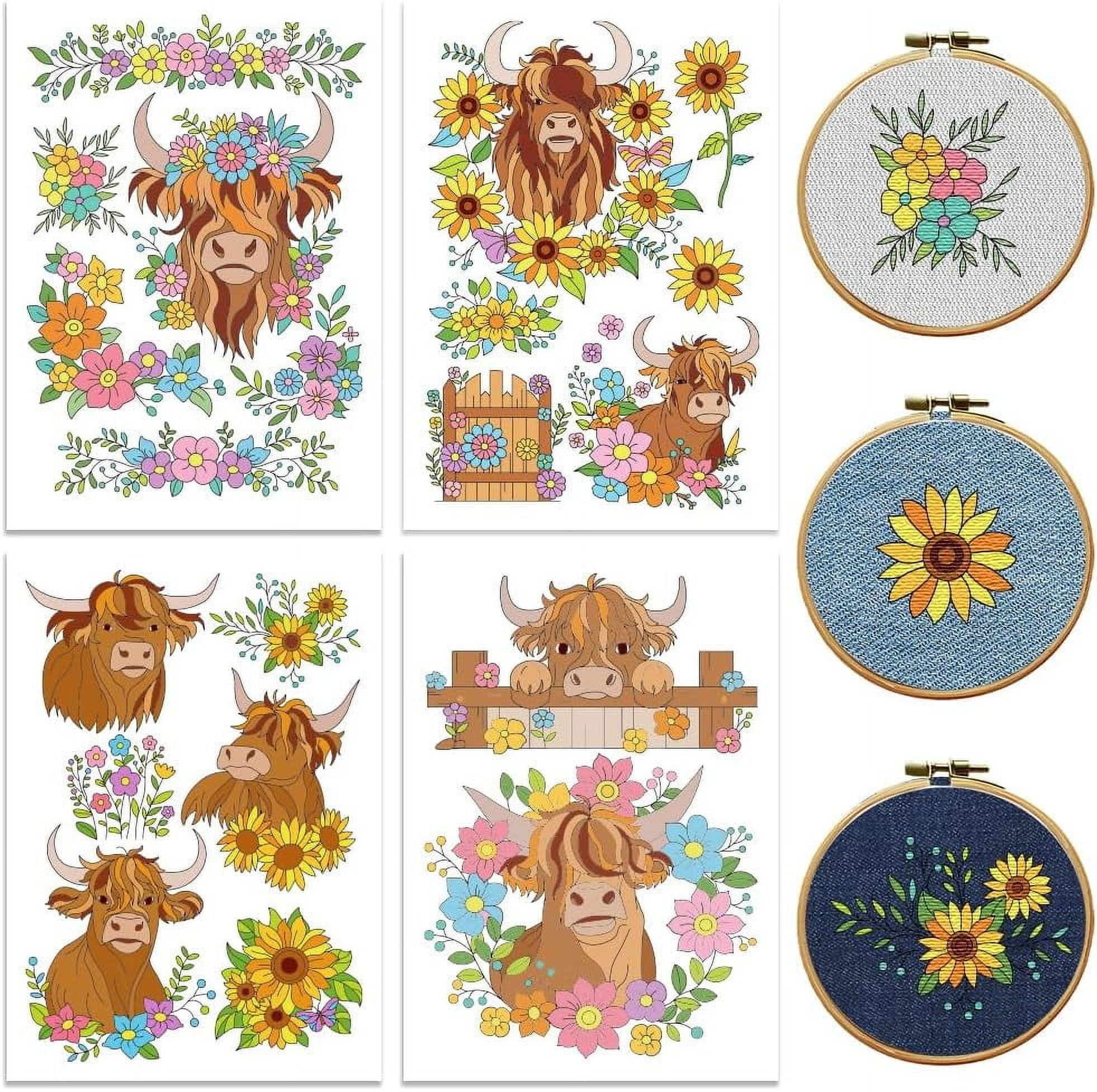 Water Soluble Embroidery Patterns with Color forBeginners Highland ...