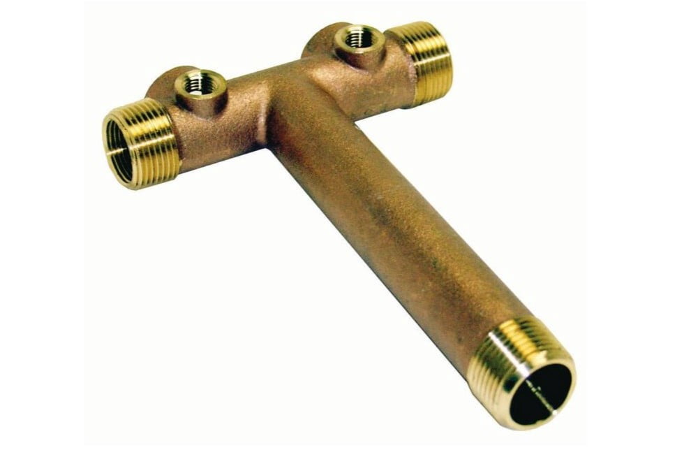 Water Source Brass Tank Tee, 10 inch x 1 inch: Enhanced Water Flow ...