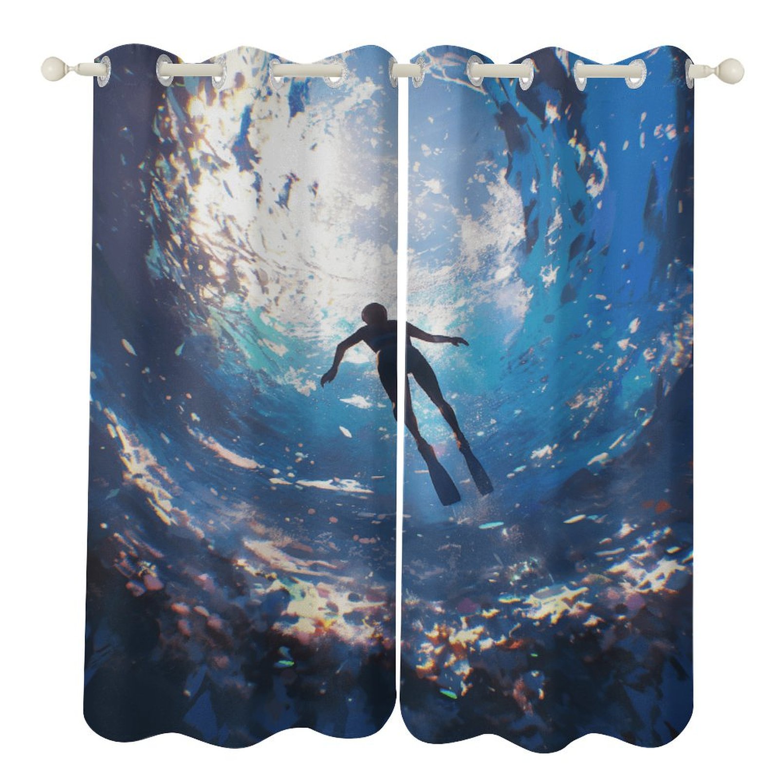 Water Splash Ripple Curtains Aesthetic Envrionmental Friendly Picture ...