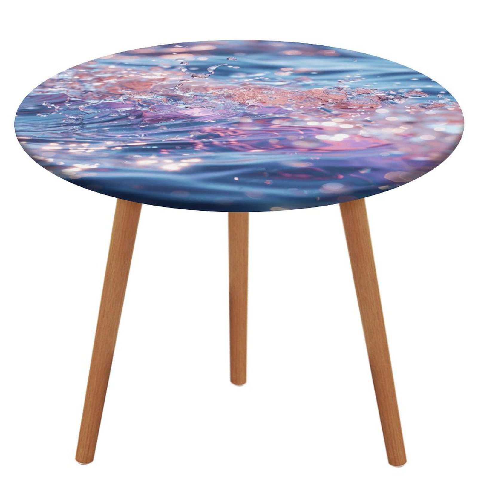 Water Splash Ripple Fitted Table Cover - Waterproof Elastic Edged ...