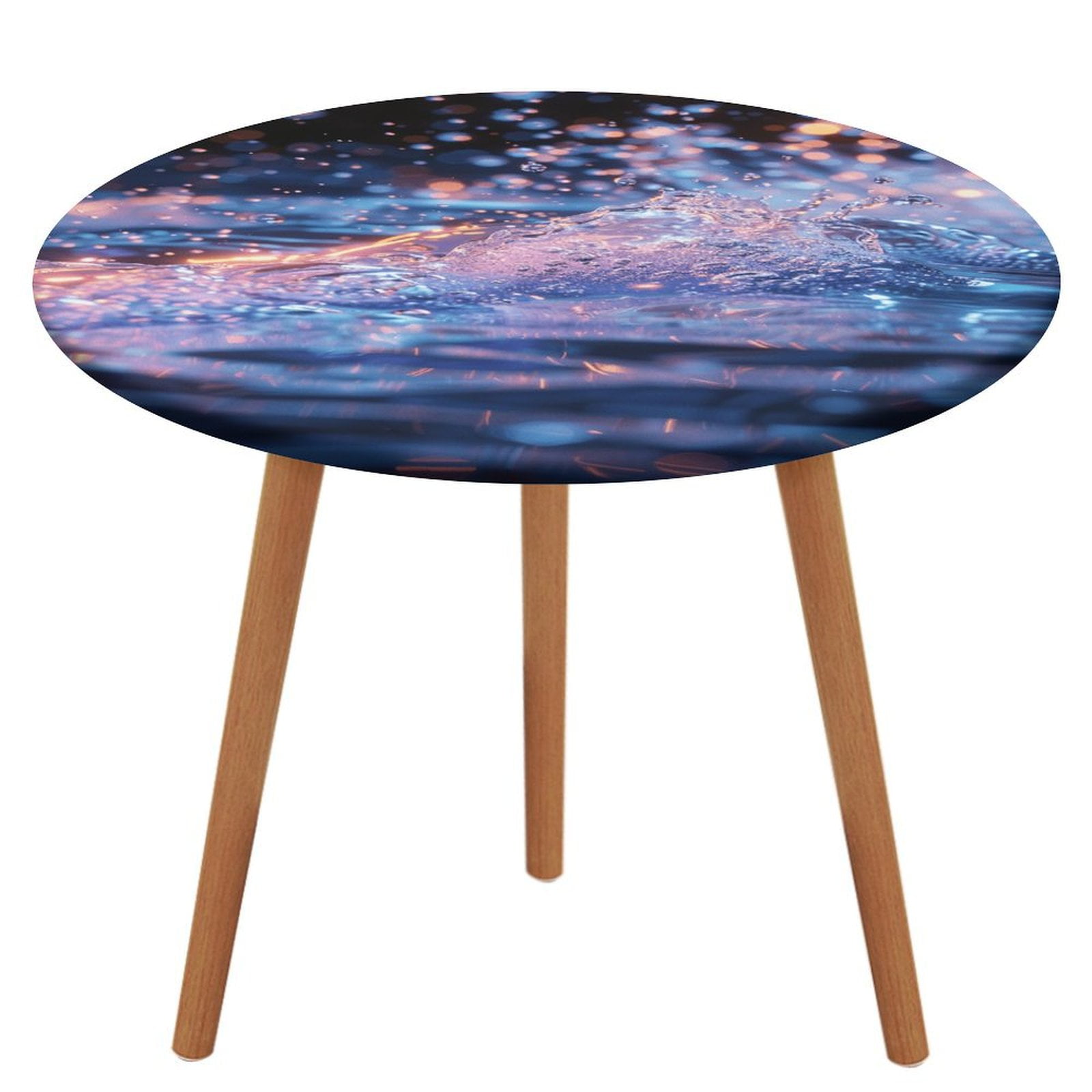 Water Splash Ripple Fitted Table Cover - Waterproof Elastic Edged ...