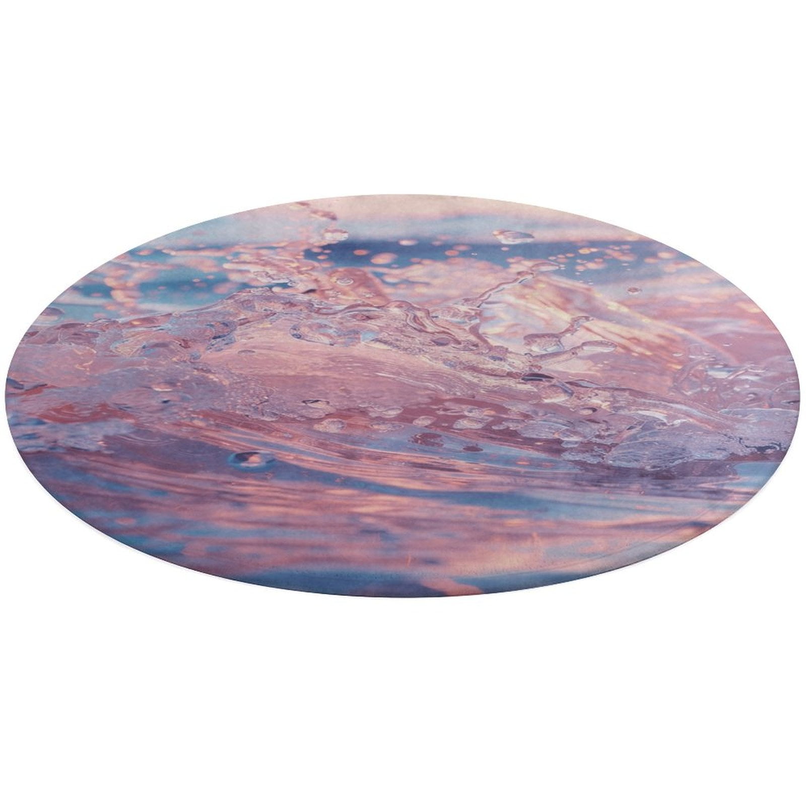 Water Splash Ripple Round Rugs -Washable Non-Slip Small Round Area Rug ...