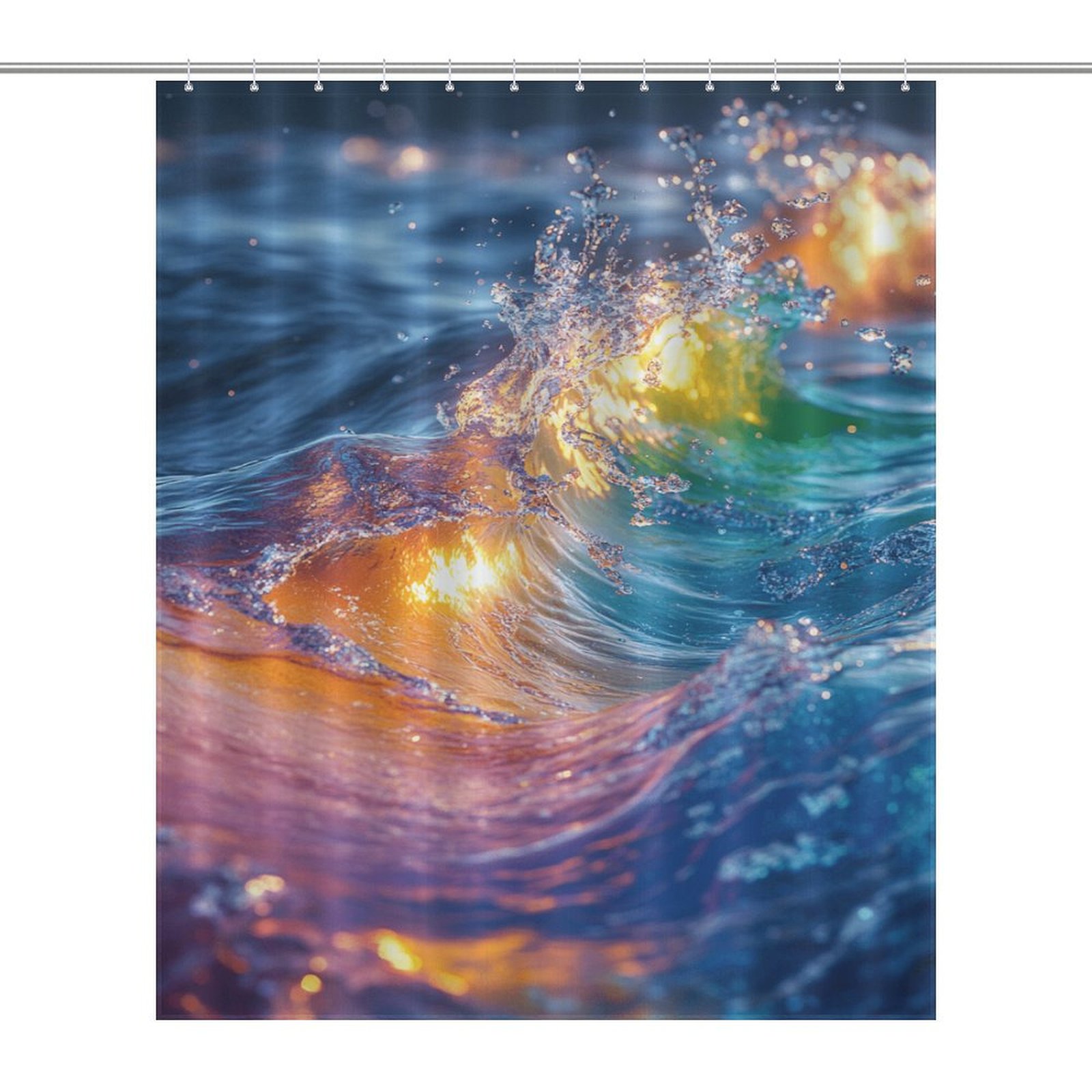 Water Splash Ripple Shower Curtain Cloth Fabric Bathroom Decor with ...