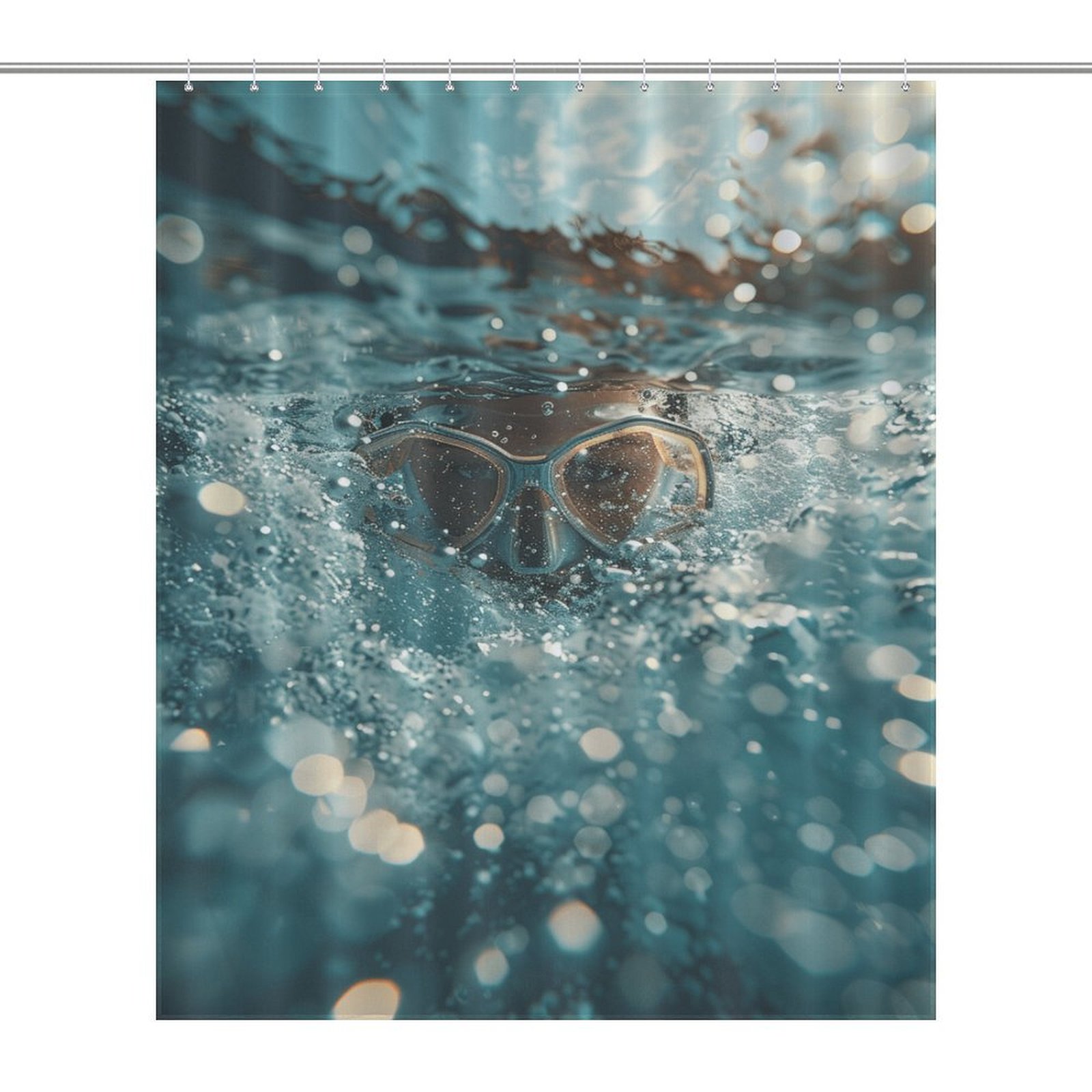 Water Splash Ripple Shower Curtain Cloth Fabric Bathroom Decor with ...