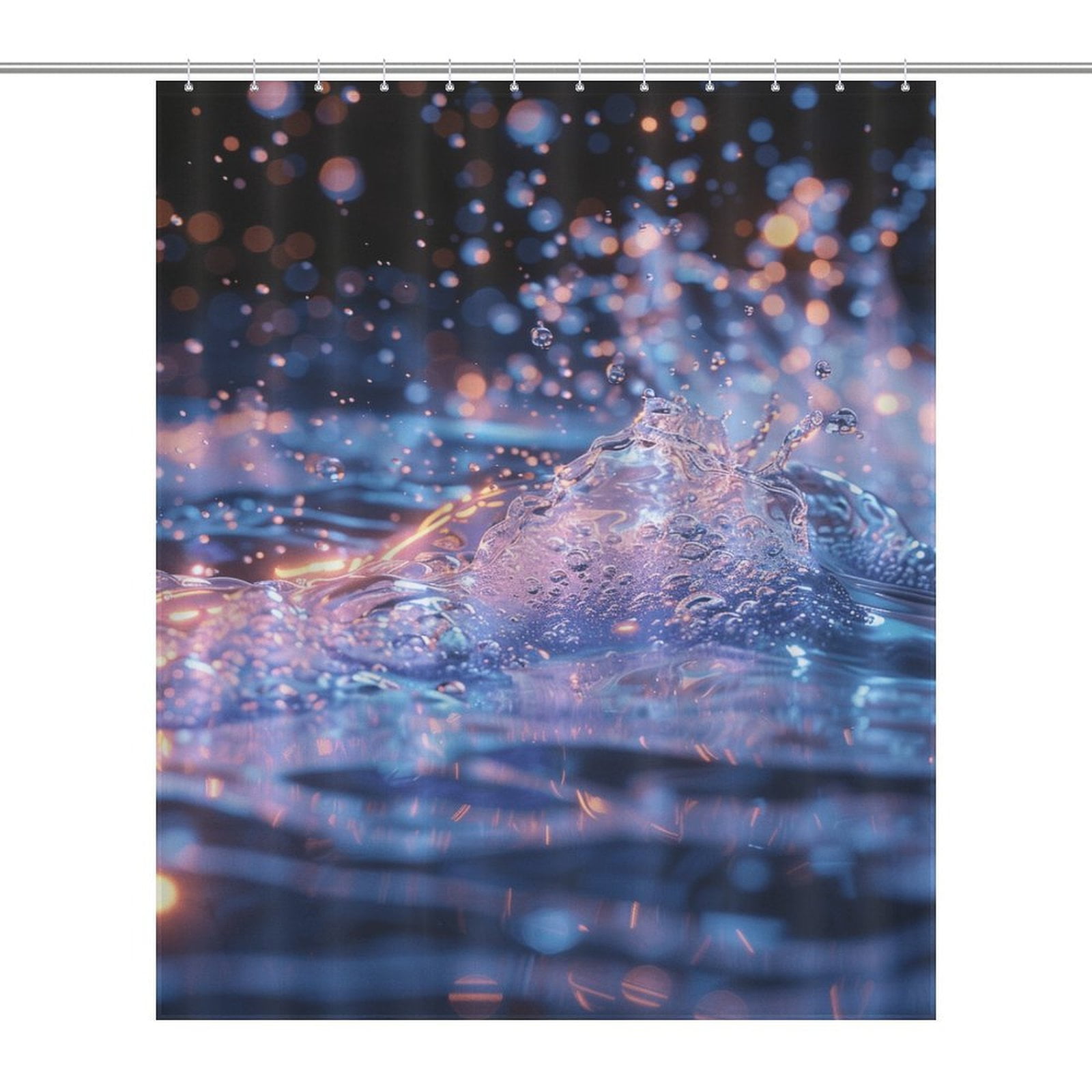 Water Splash Ripple Shower Curtain Cloth Fabric Bathroom Decor with ...