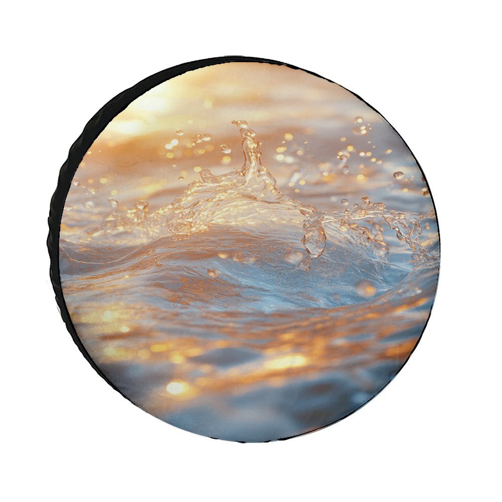 Water Splash Ripple Spare Tire Cover, Universal Wheel Tire Cover Dust ...
