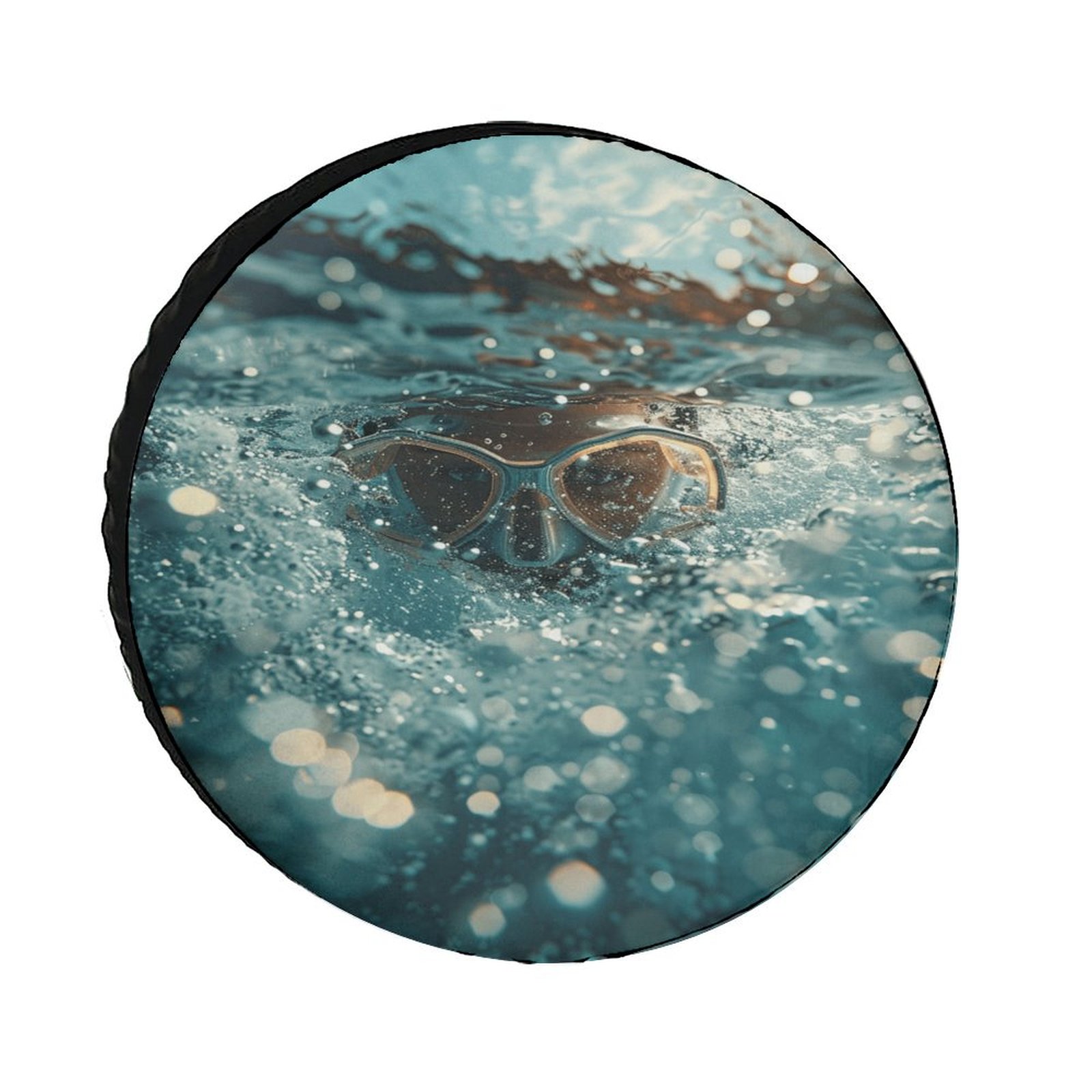 Water Splash Ripple Spare Tire Cover, Universal Wheel Tire Cover Dust ...