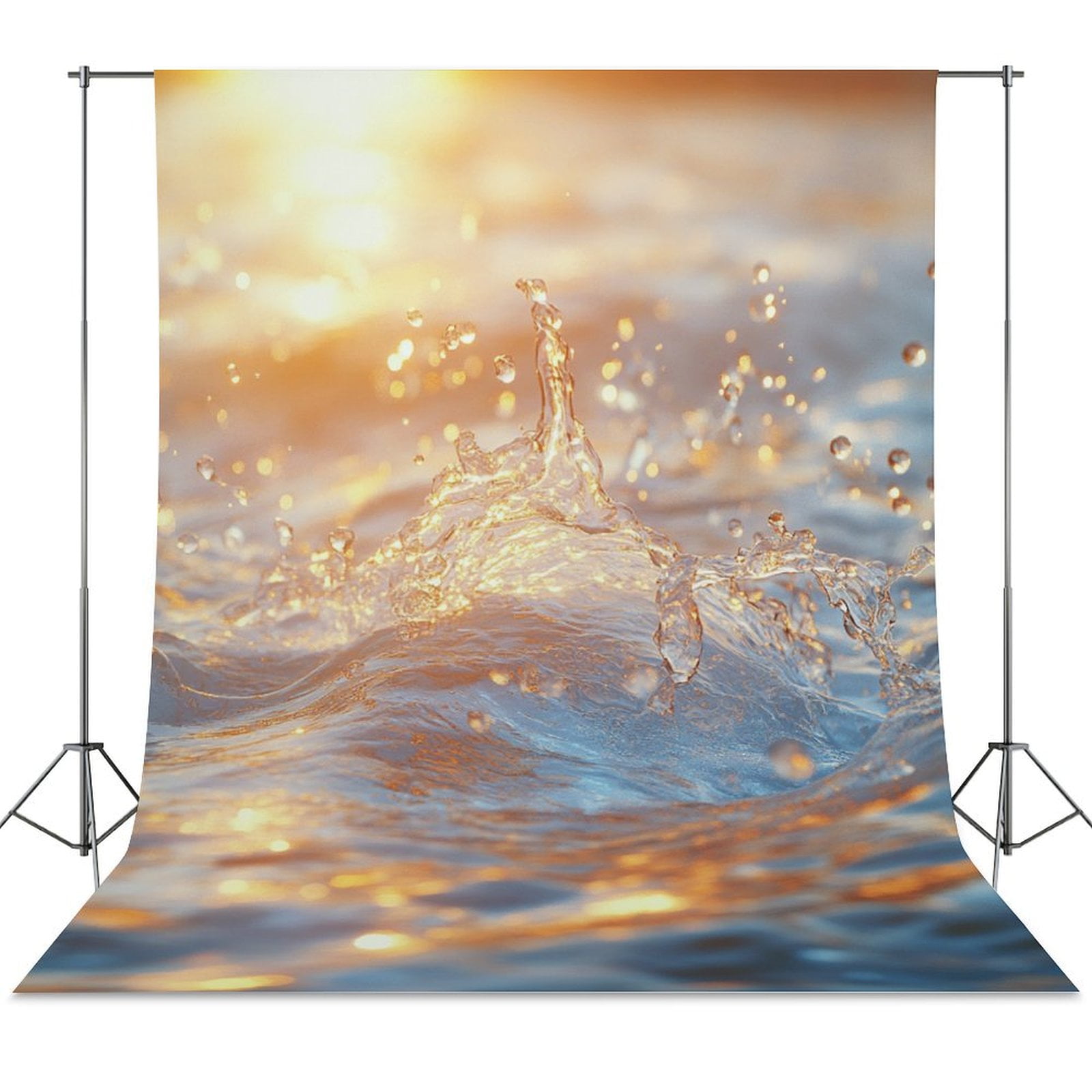 Water Splash Ripple Spring Wall Backdrop Background Floral Backdrops ...