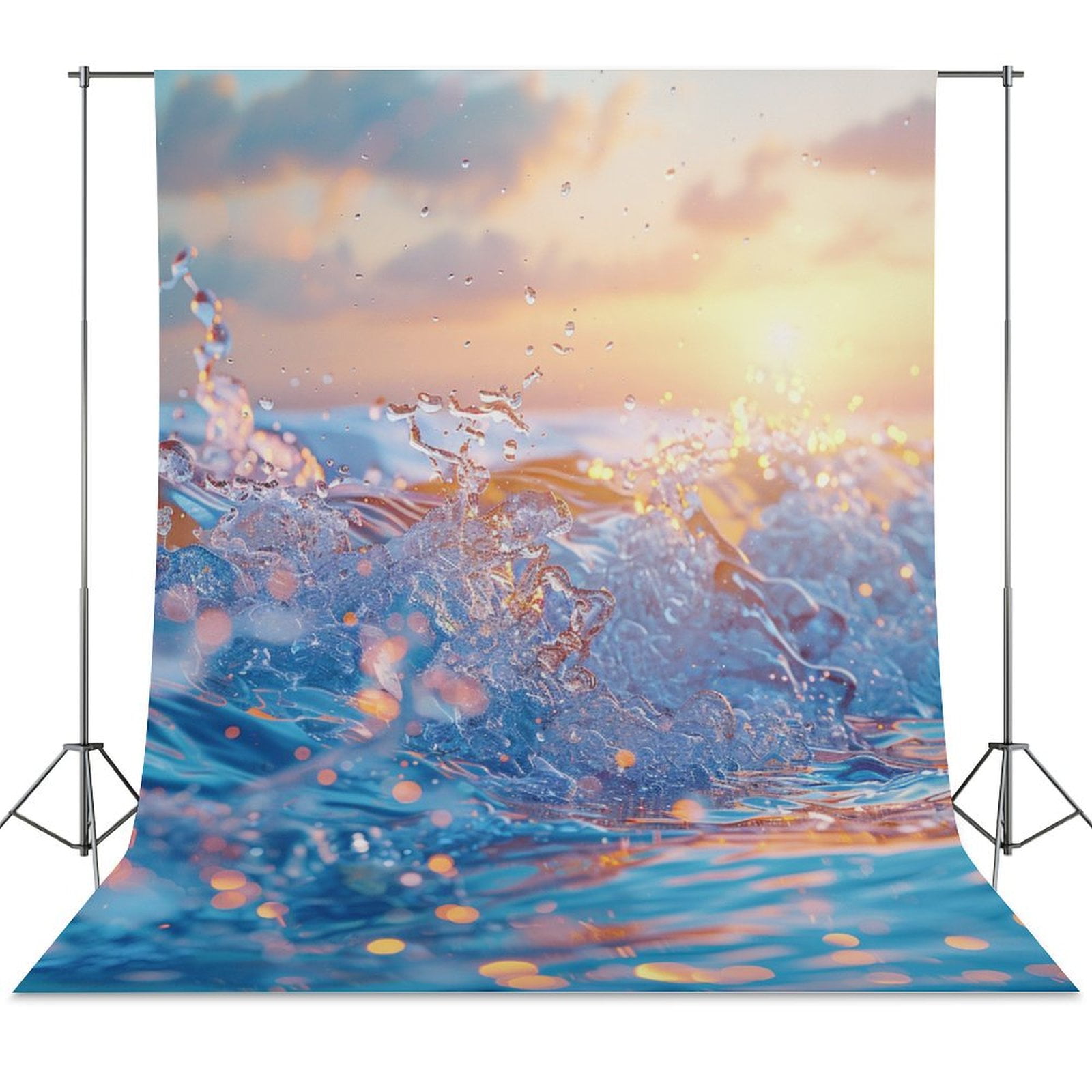 Water Splash Ripple Spring Wall Backdrop Background Floral Backdrops ...