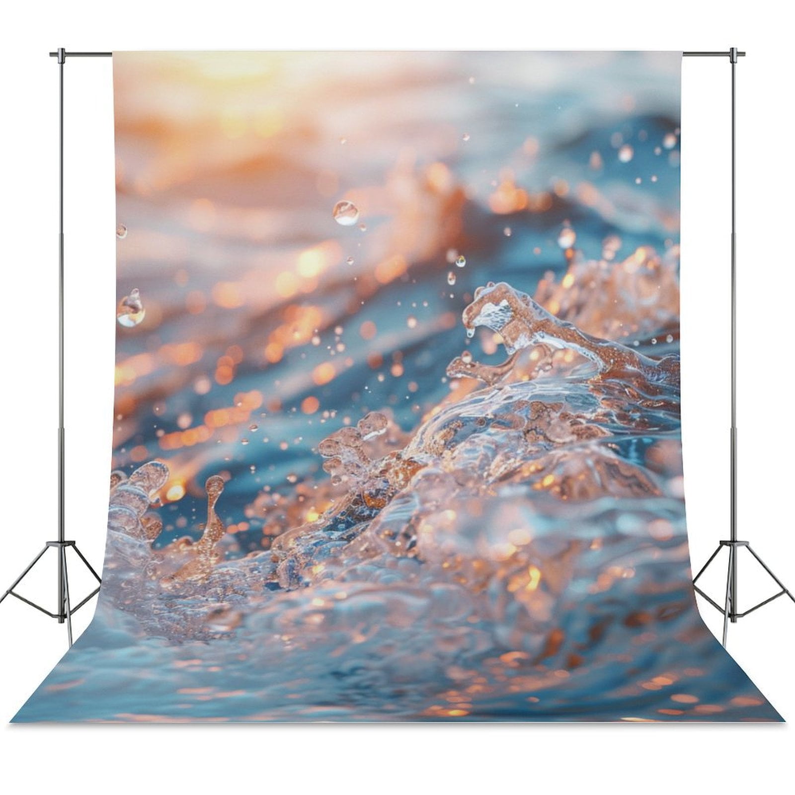Water Splash Ripple Spring Wall Backdrop Background Floral Backdrops ...