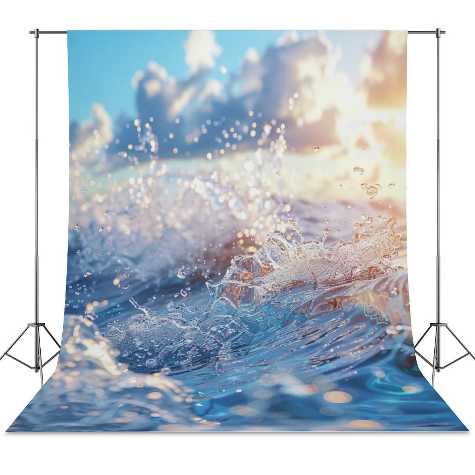 Water Splash Ripple Spring Wall Backdrop Background Floral Backdrops ...