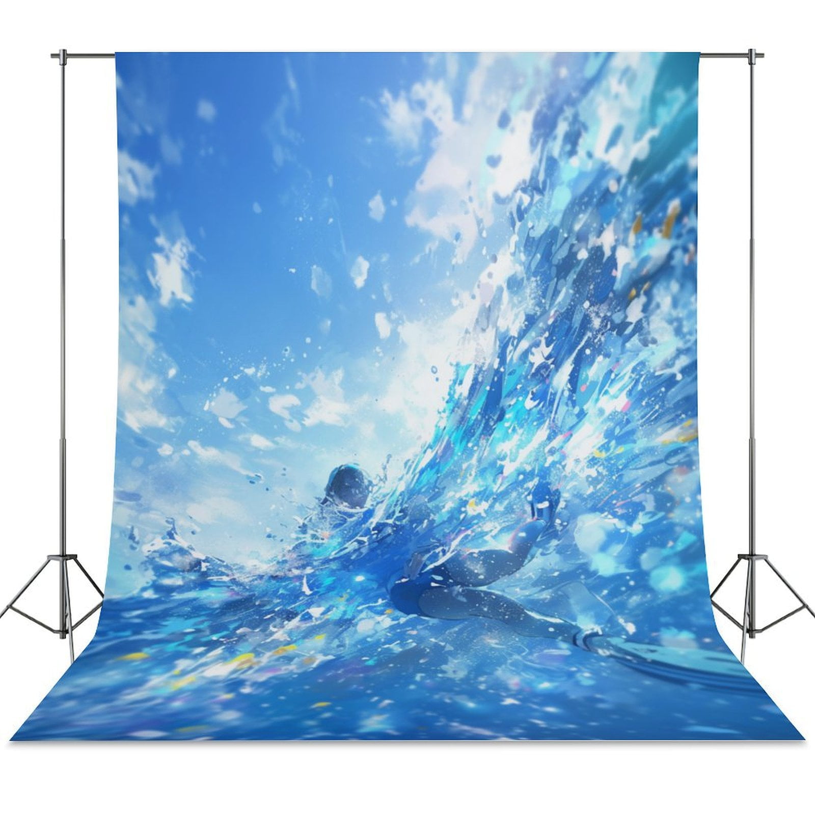 Water Splash Ripple Spring Wall Backdrop Background Floral Backdrops ...
