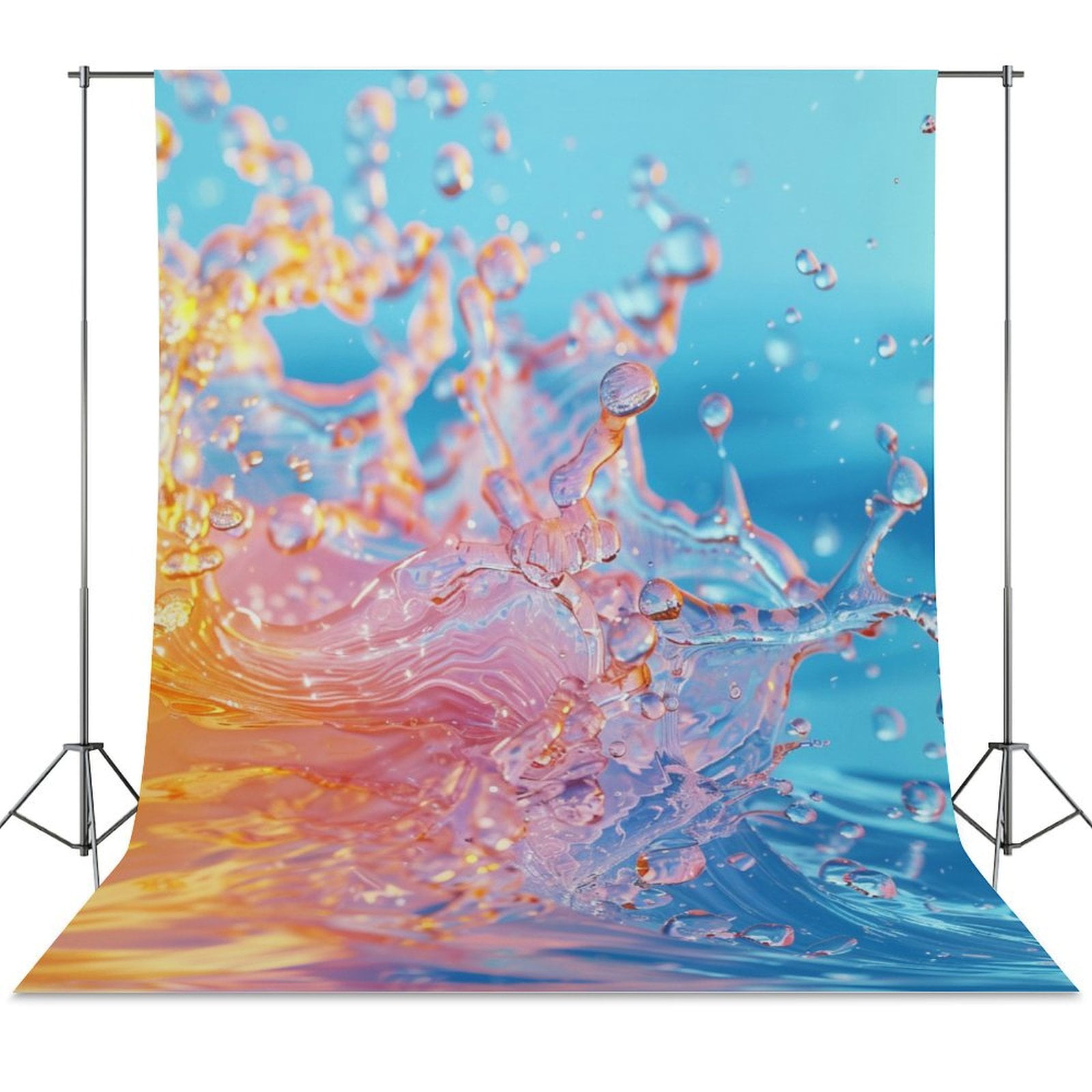 Water Splash Ripple Spring Wall Backdrop Background Floral Backdrops ...