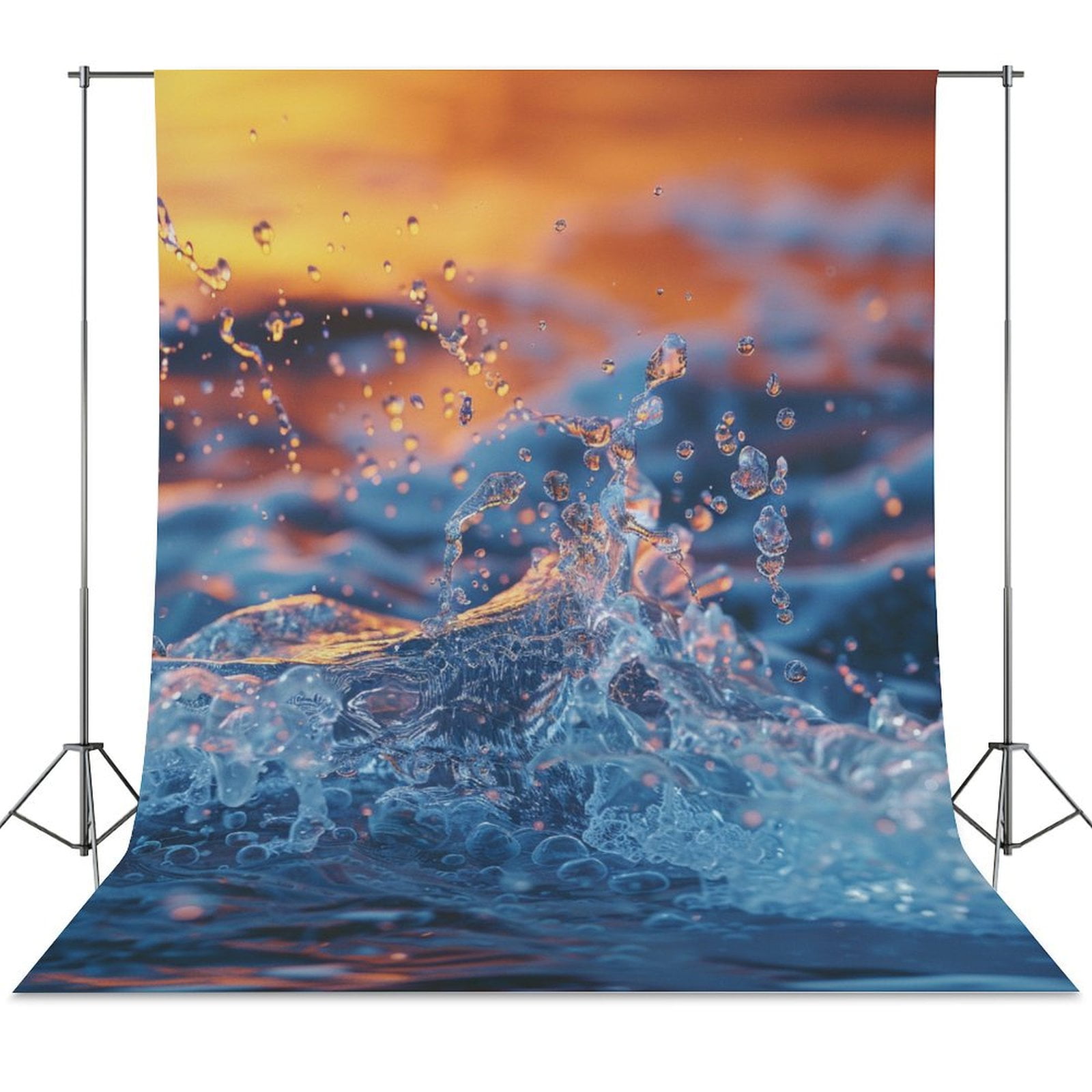 Water Splash Ripple Spring Wall Backdrop Background Floral Backdrops ...