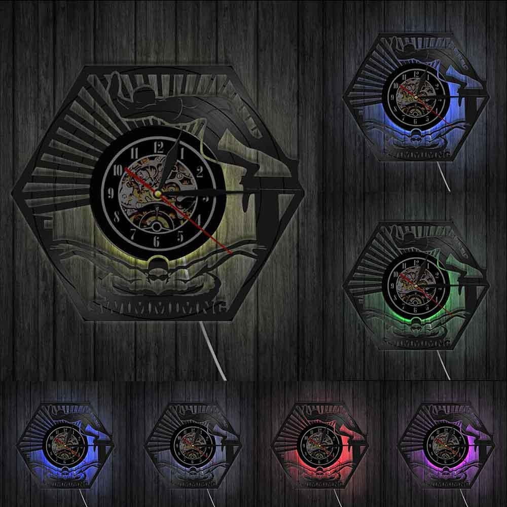 Water Sport Swimming Wall Decor Swimming Pool Swimmer Vintage Vinyl ...