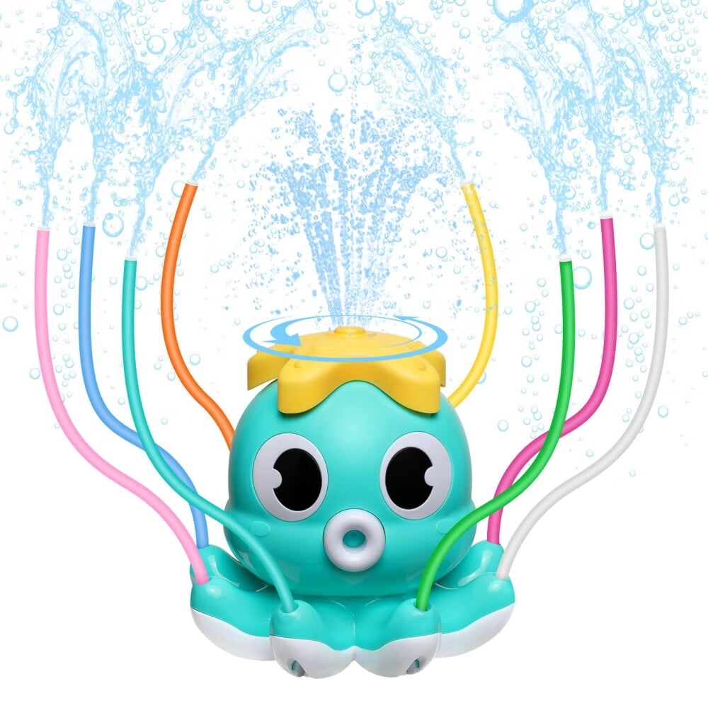 Water Spray Sprinkler for Kids-Cute Sprinkler with 8 Wiggle Tubes and 2 ...