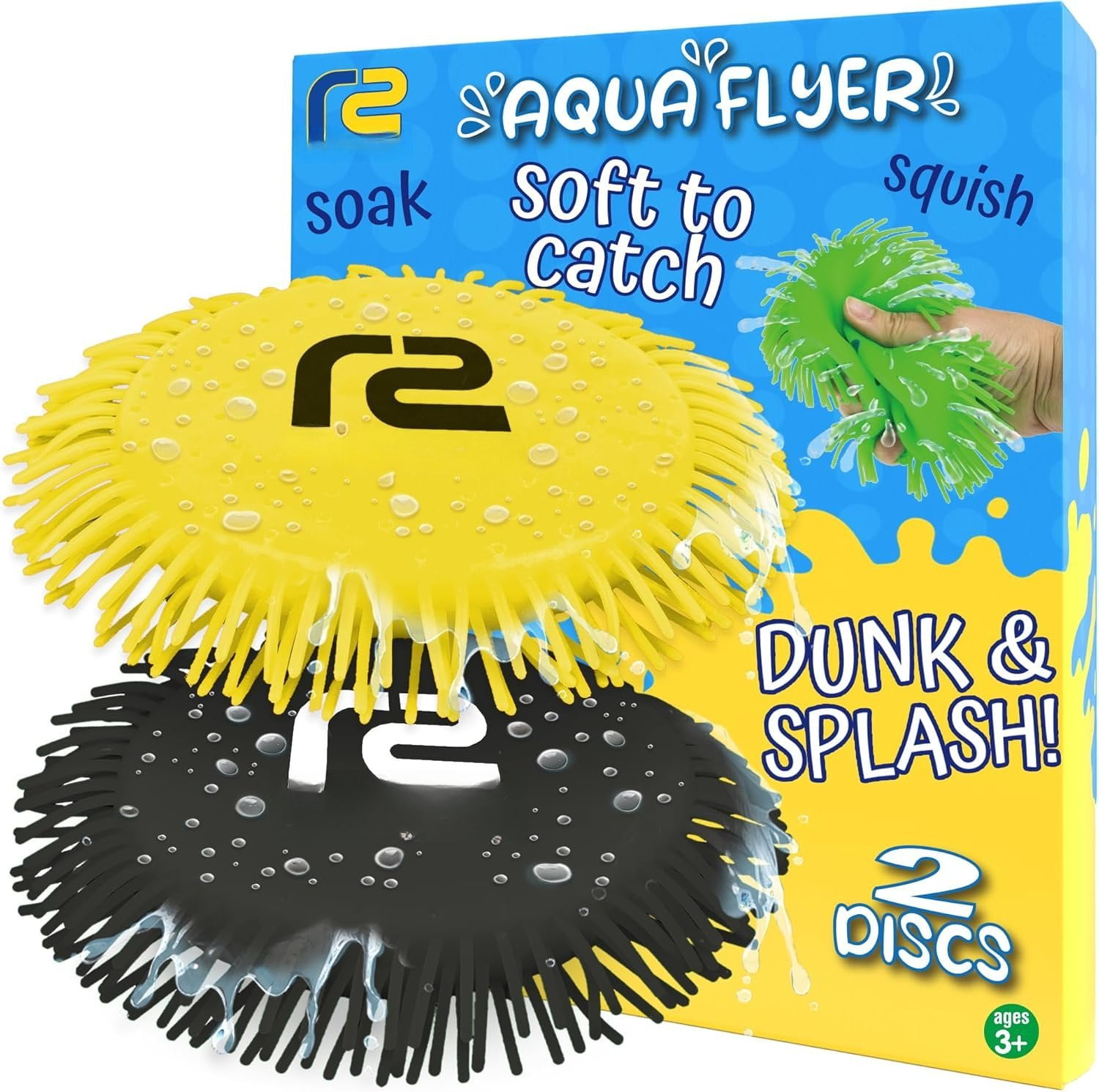 Water Spraying Flying Disc - Pool for , Tweens & Teens! Soft & Safe for ...