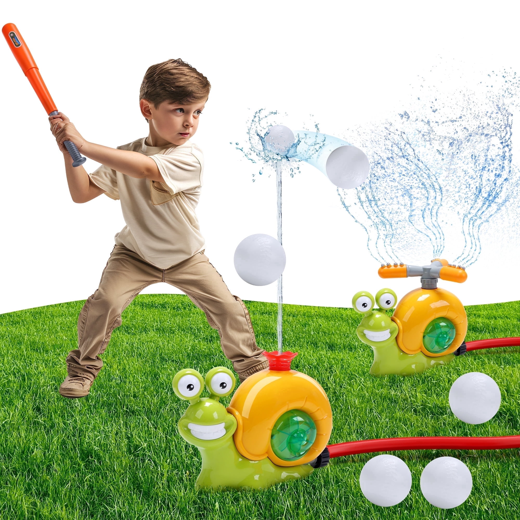Generic Water Sprinkler Baseball Toy for Kids Outdoor Play 2 in 1 Snail ...