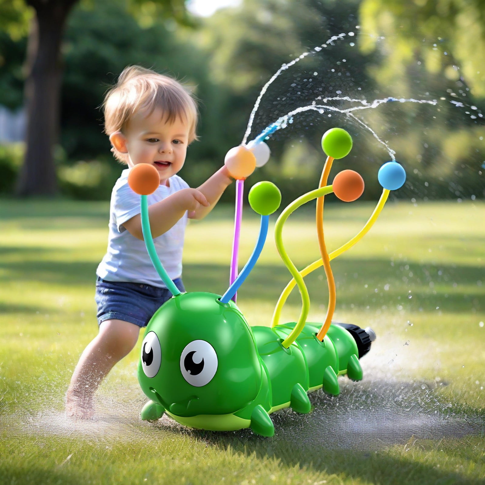 Children's Water Play Kids Sprinkler Toy With 4 Wiggle Tubes - Outdoor ...
