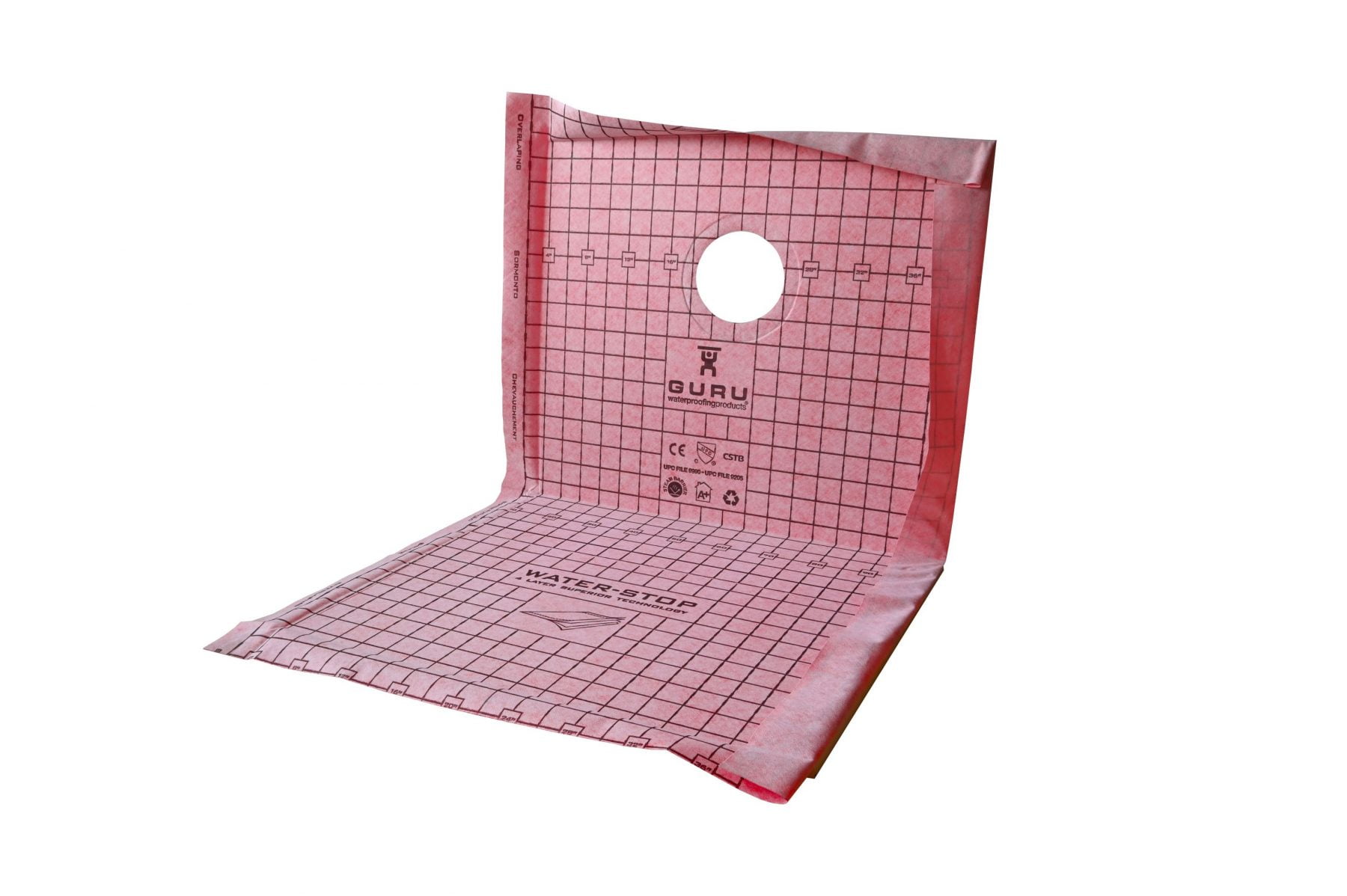 Water-Stop 48" x 48" Heavy Duty Presloped Off-Center Shower Tray ...