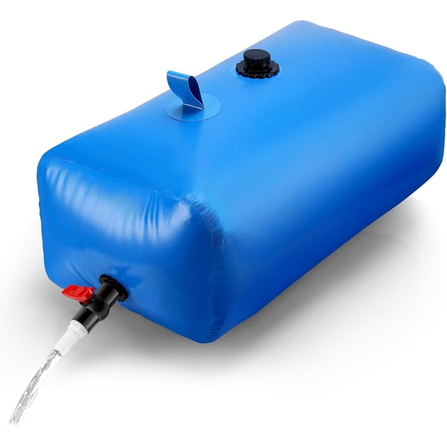 FIMEI 29 Gallon Collapsible Water Storage Bladder, Blue PVC, 110L ...
