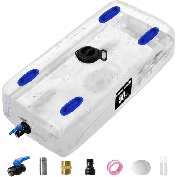 Water Storage Bladder Portable Collapsible Water Tank with Spigot Large ...