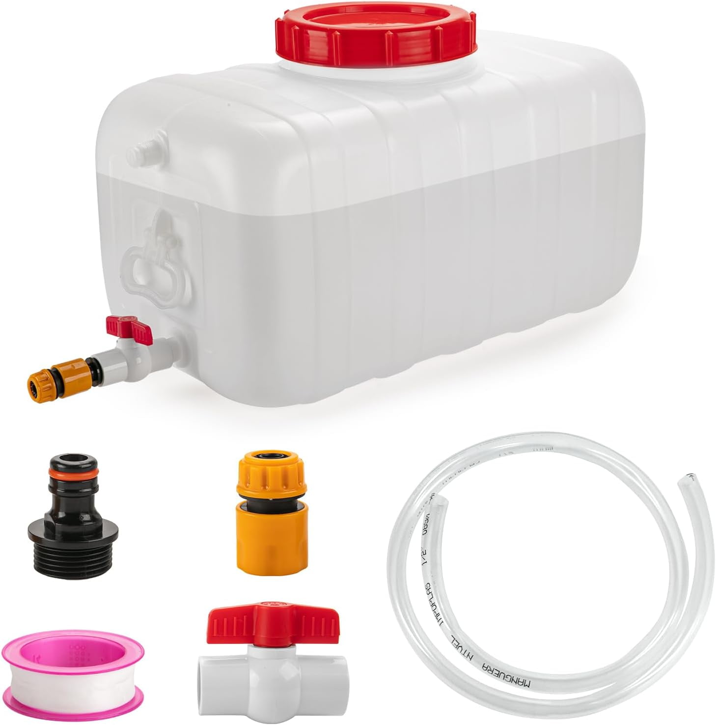 Water Storage Container for Camping, 6.6 Gallon Water Tank with Faucet ...