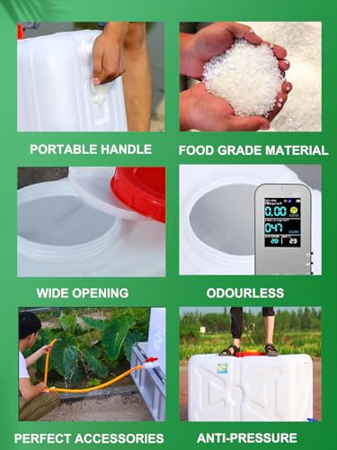Water Storage Tank for Camping, Plastic Water Containers with Spigot ...