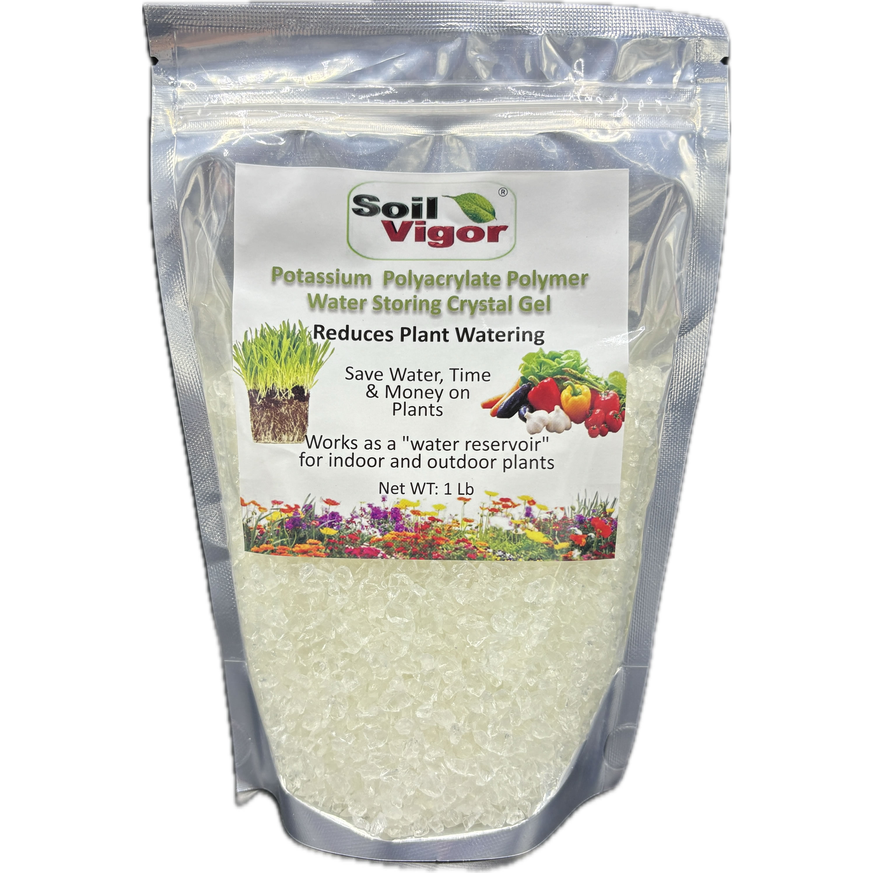 Soil Vigor, Water Storing Crystal, 1 Pound Bag, Moisture Retainer ...