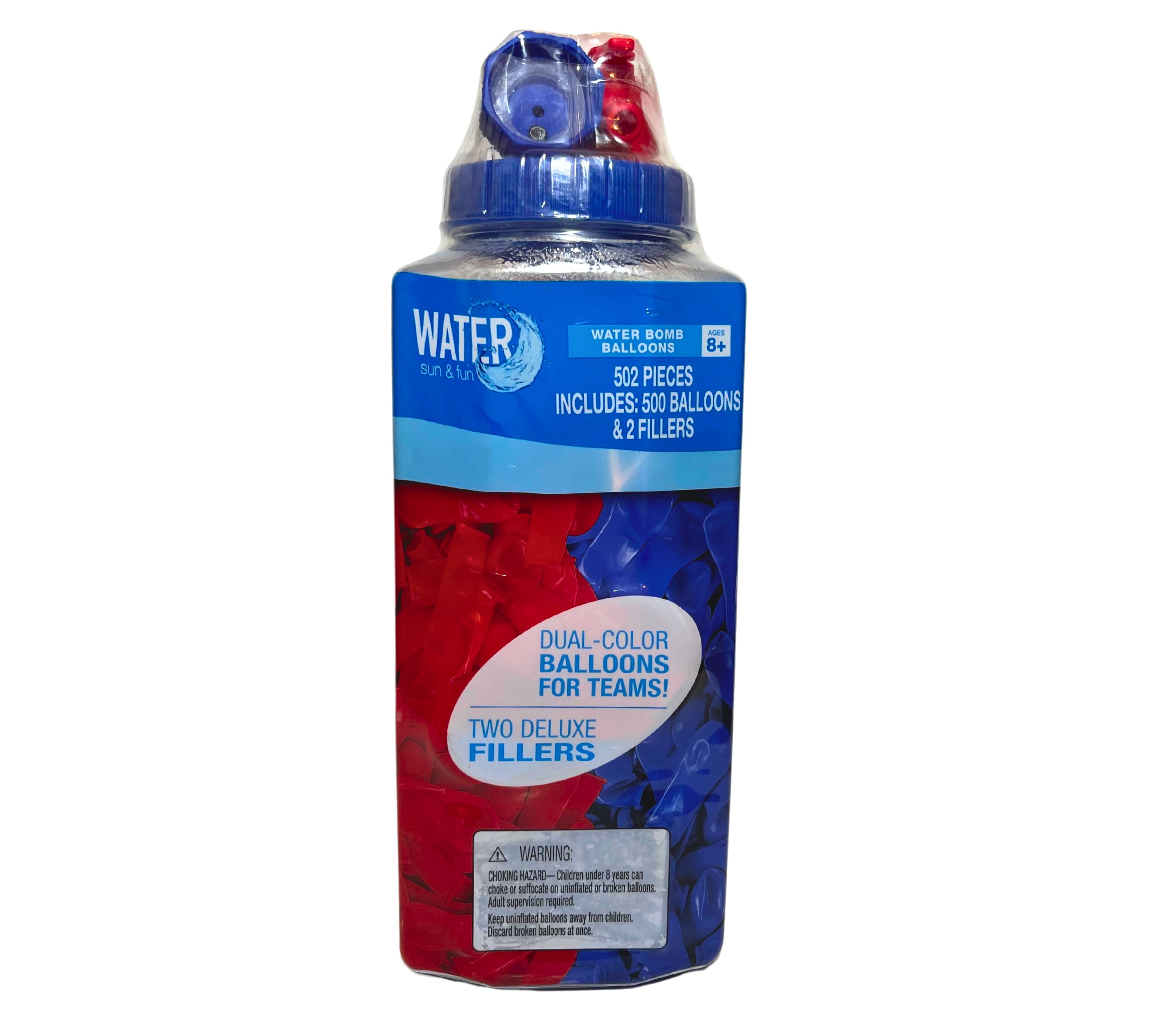 Water Sun & Fun, Water Bomb Balloons, Includes 500 Balloons & 2 Fillers ...
