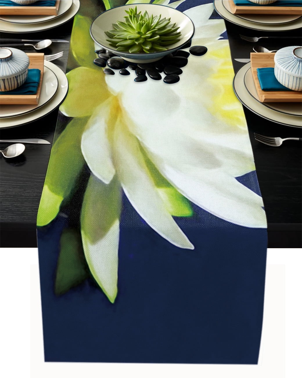 Water Surface Lotus Magic Table Runner ration Home r Dinner Table ...