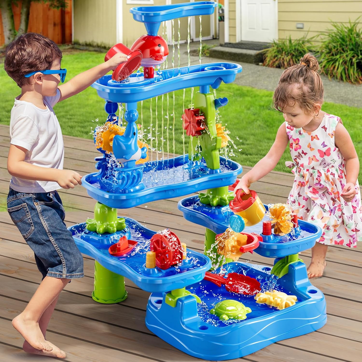 Water Table for Kids 3 4 5 6 7 8 Year Old - Water Table with Pond ...