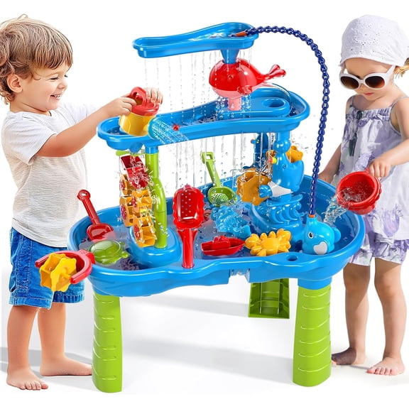 Kids Water and Sand Toys Collection with Water Towers for Outdoor Play