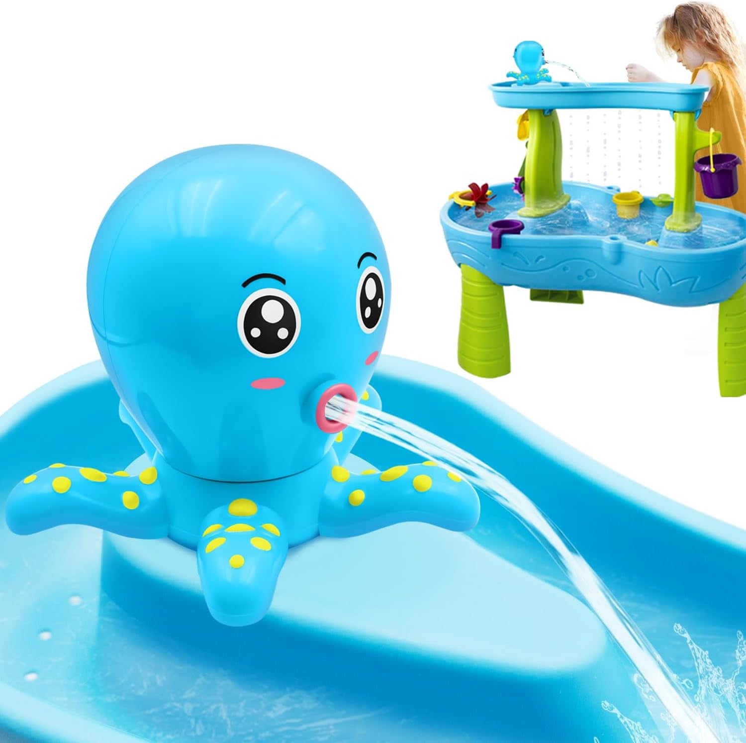 Water Table Pump, Battery Powered Water Outdoor Pump for Kids, 3 Hours ...