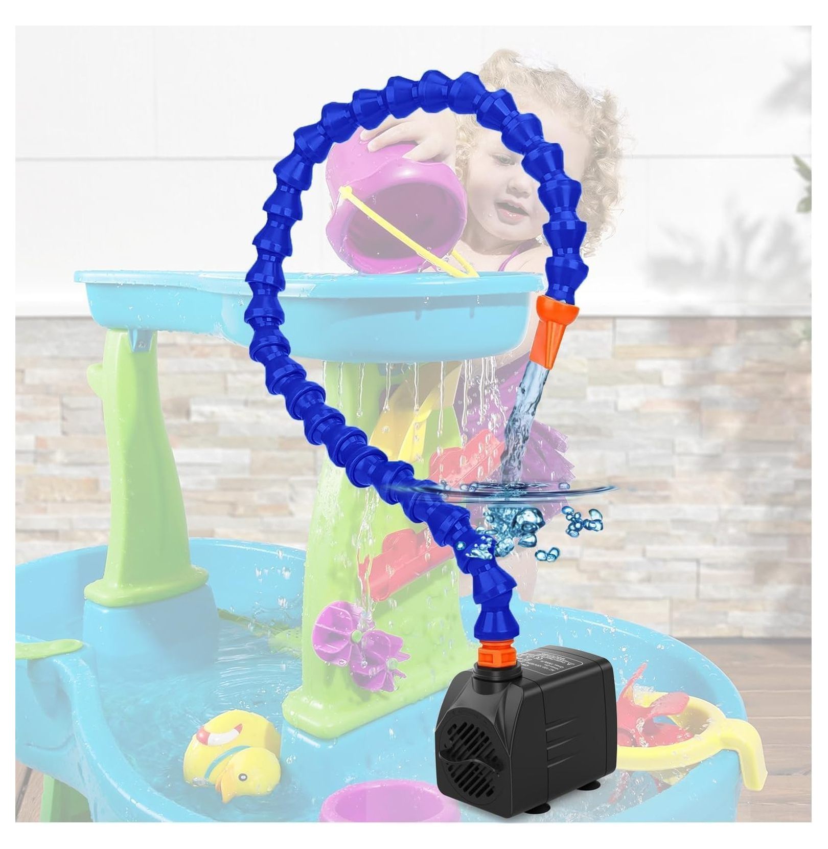 Water Table Pump - ETL Certified, Submersible Water Pump for Kids Water ...