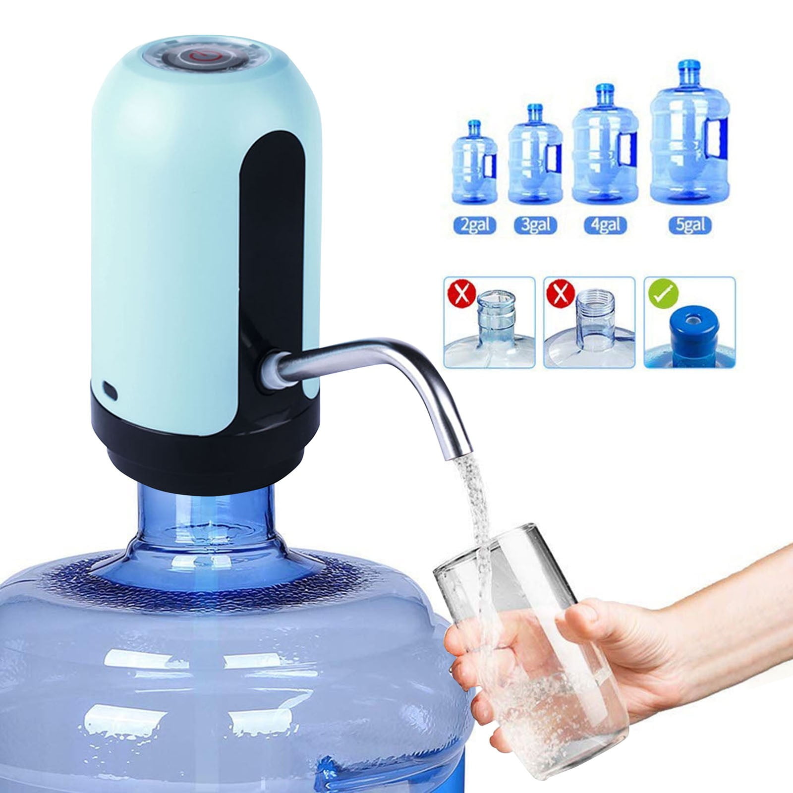 Water Table Pump Rechargeable Water Dispenser For 5 Gallon Bottle ...