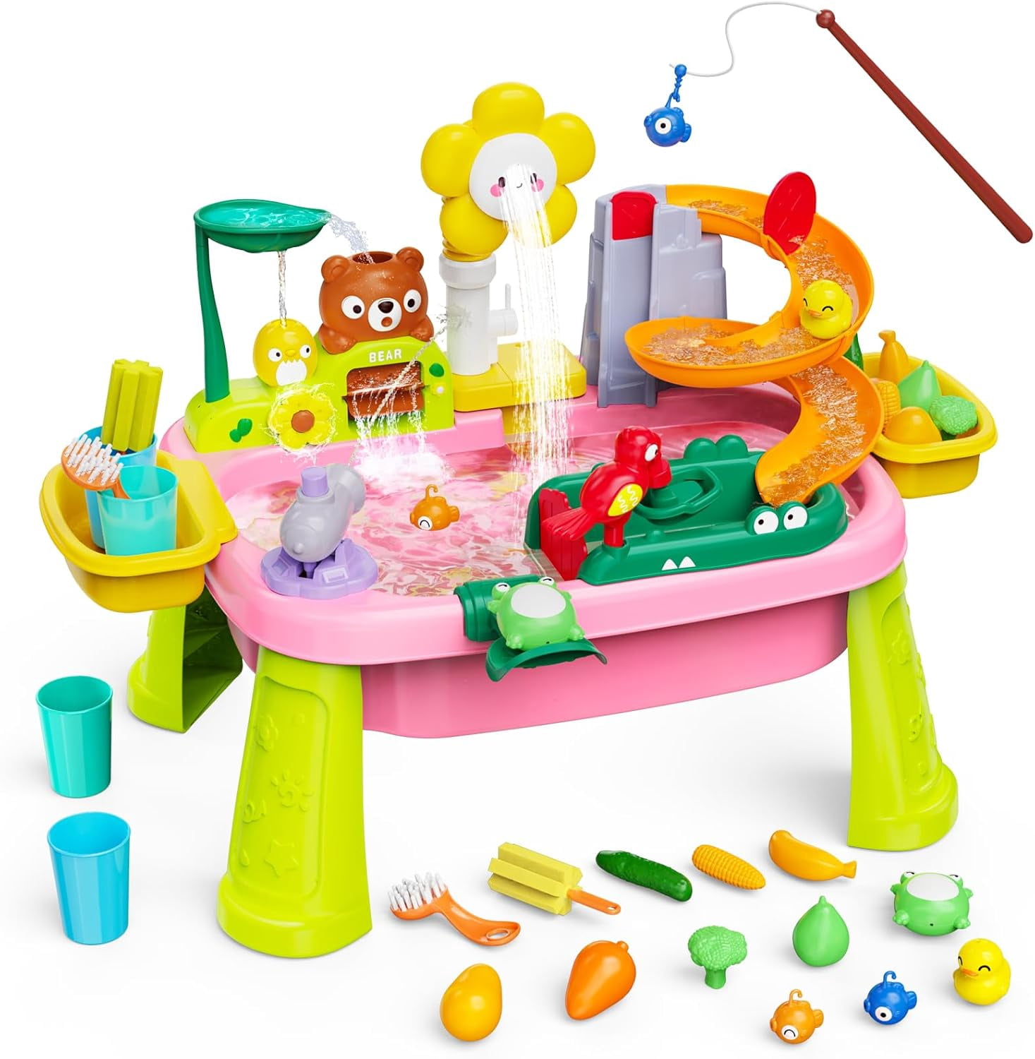 Water Table for Toddlers 1-3 with Electric Water Pump, Sand and Water ...